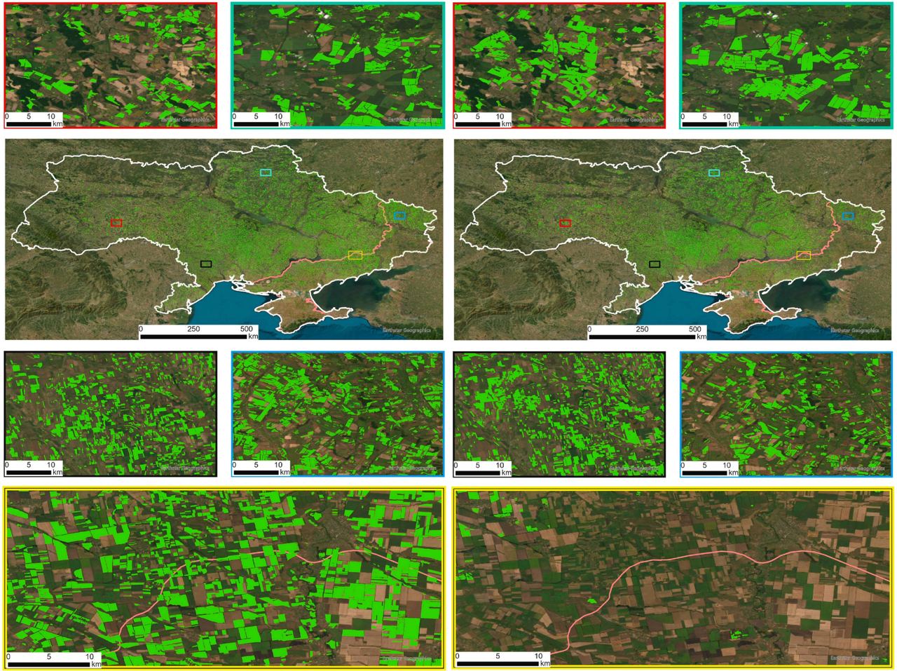 NASA Harvest used a new mapping method in Ukraine to show how sunseed production has changed in ...